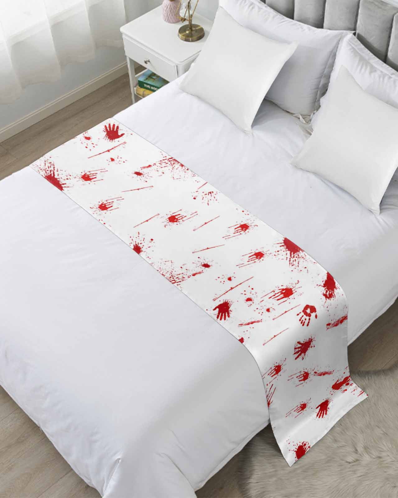 Bed Runner Scarf Queen Size, Halloween Stain Bed Runners & Scarves for ...