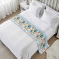 Bed Runner Starfish Conch Shell Bedding Scarves Soft Decorative Bed ...