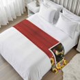 Bed Runner Sunflower Rooster Bedding Scarves Soft Decorative Bed Flag ...