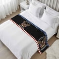 Bed Runner for Twin Size, Anniversary USA Flag Decorative Scarf Throws ...