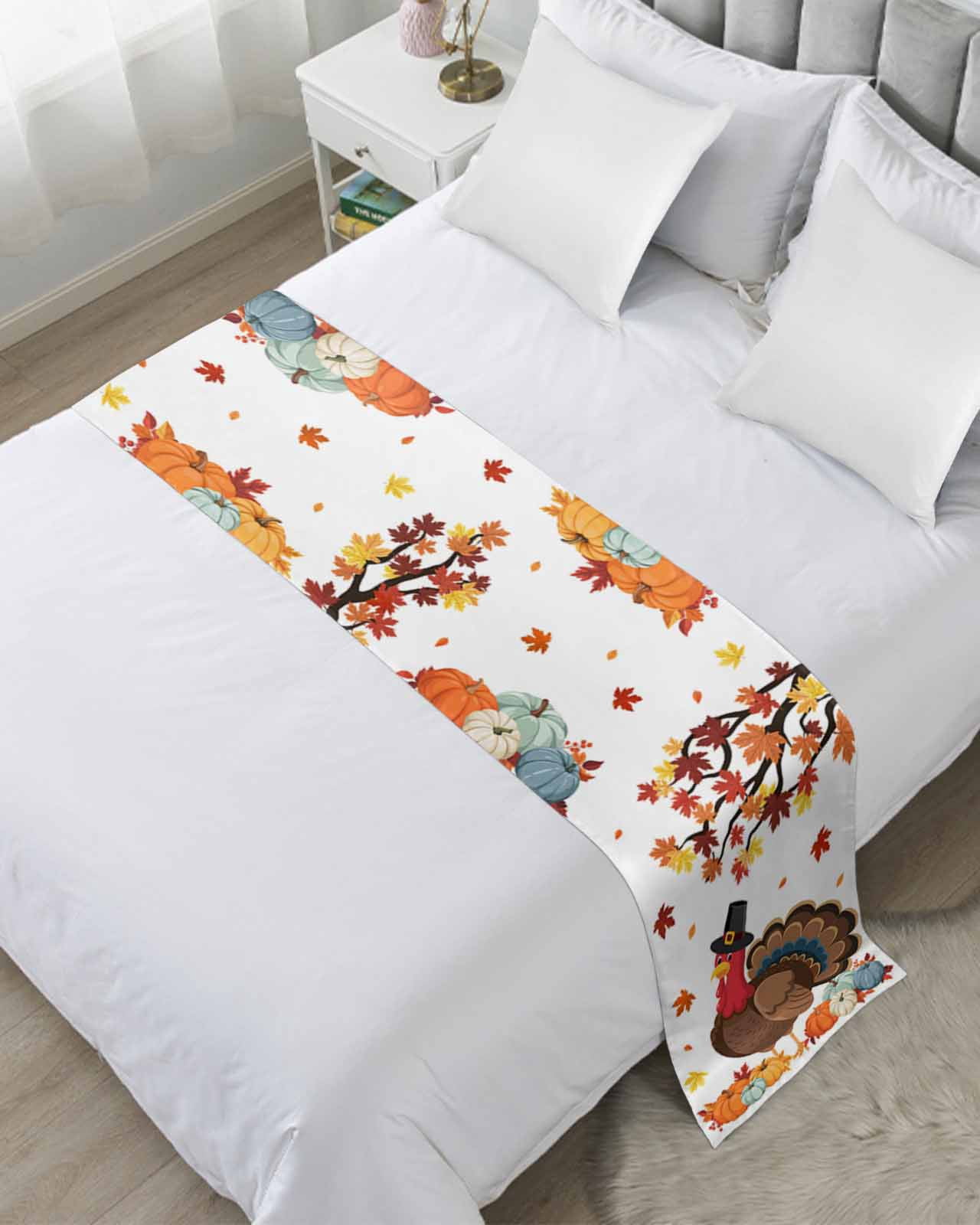 Bed Runner for Twin Size, Turkey Decorative Scarf Throws for Foot of ...