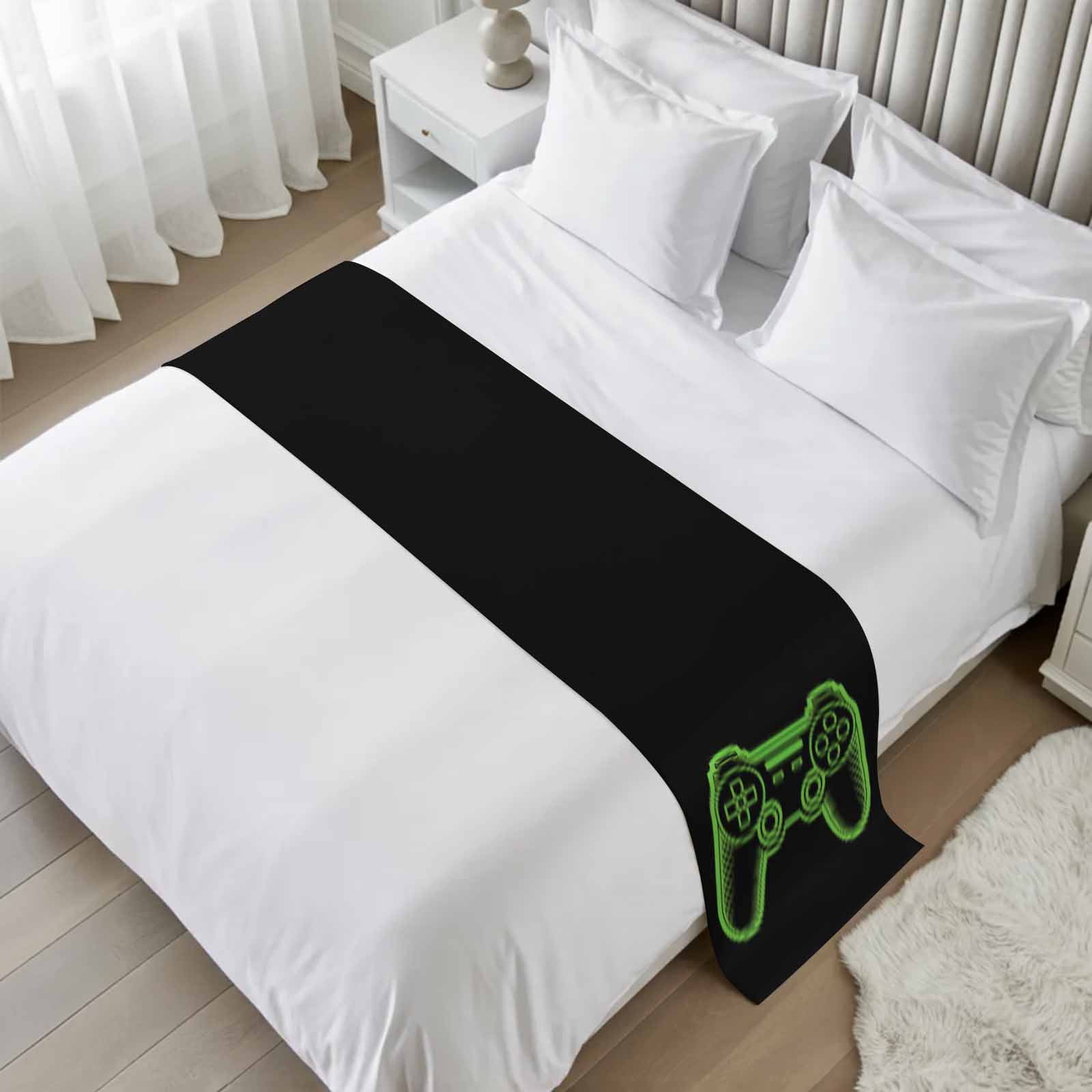 Bed Runner Video Games Controller Bedding Scarves Soft Decorative Bed ...