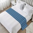 Bed Runner White Dots Grid Lines Bedding Scarves Soft Decorative Bed ...