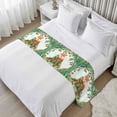 Bed Runner Woodland Fox Bedding Scarves Soft Decorative Bed Flag Forest ...