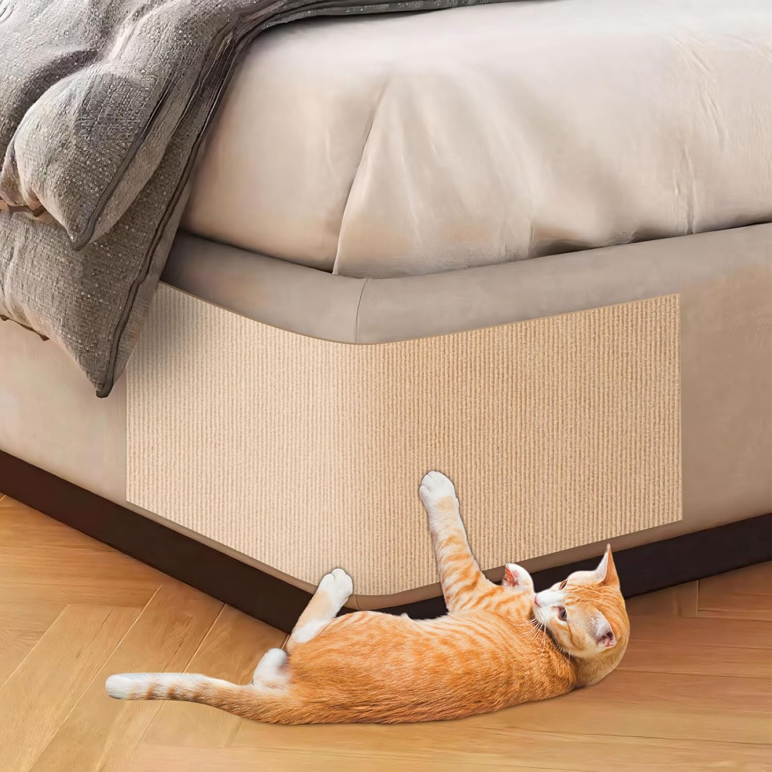 Bed Scratcher Pad,.2"x15.8" Mat,Self- Trimmable Anti Scratch Bed Couch ...