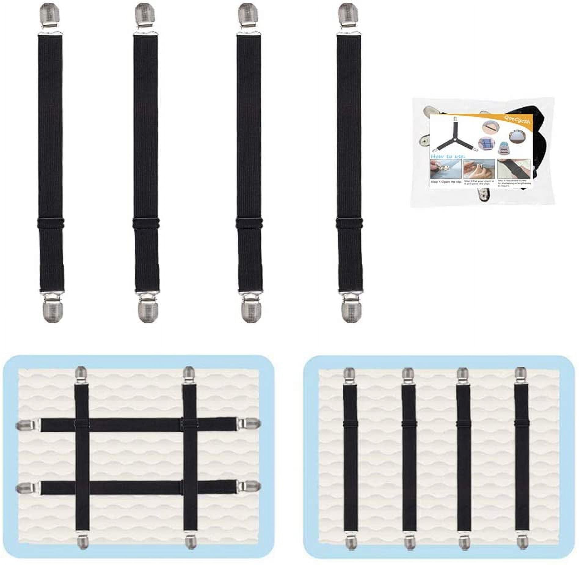 Bed Sheet Fasteners Suspender (4 Pack) - Walmart.com