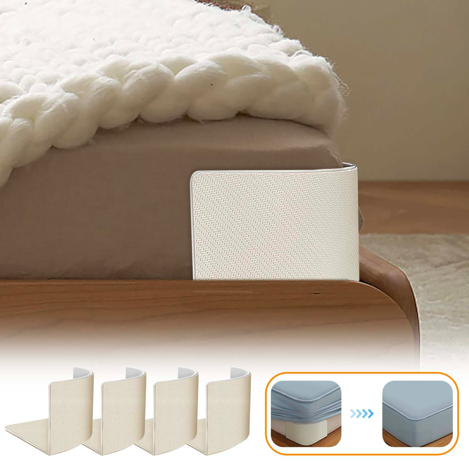 Bed Sheet Grippers 4 PCS Set | Non-Slip Bed Sheet Holders for Flat or ...