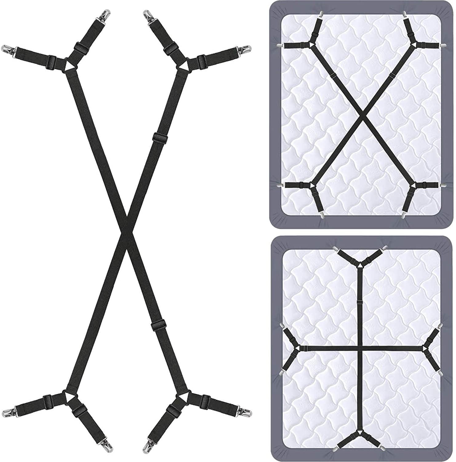 Bed Sheet Holder Straps - Sheet Straps Adjustable Bed Sheet Clips ...