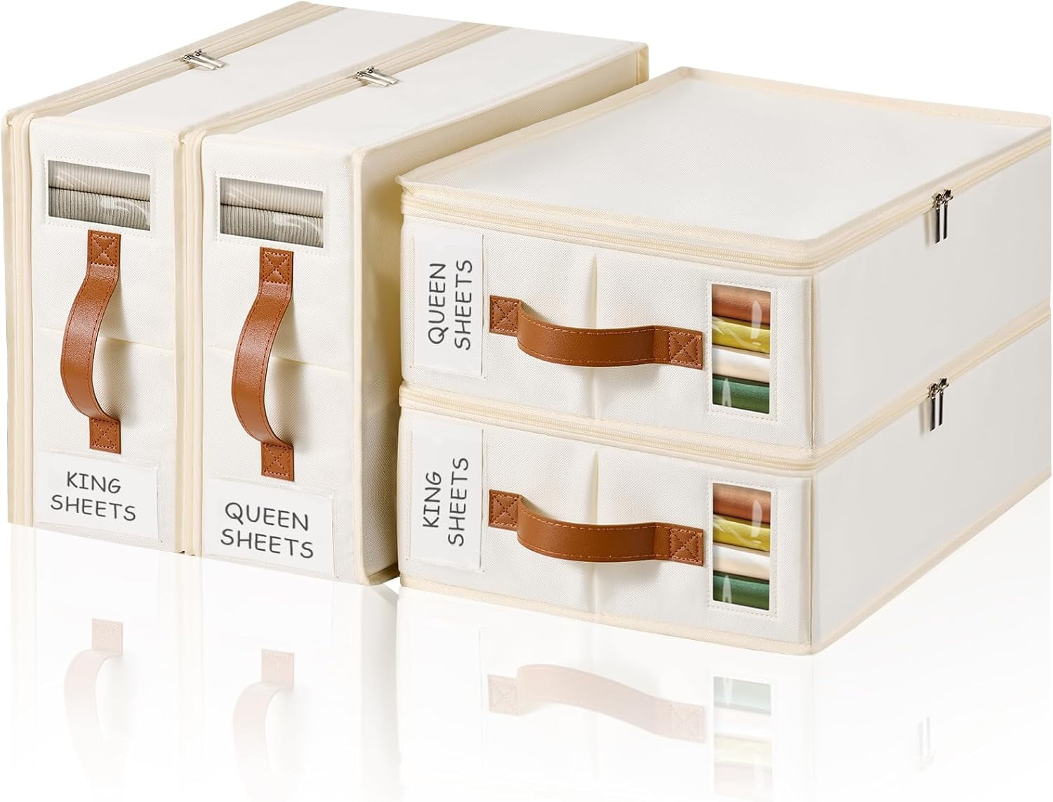 Bed Sheet Organizer 4 Pack - No Insects Entry Sheet Organizers and ...