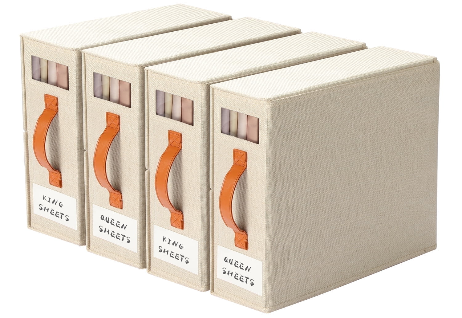 Bed Sheet Organizer, Delamu Sheets Set Organizer, Linen Closet ...