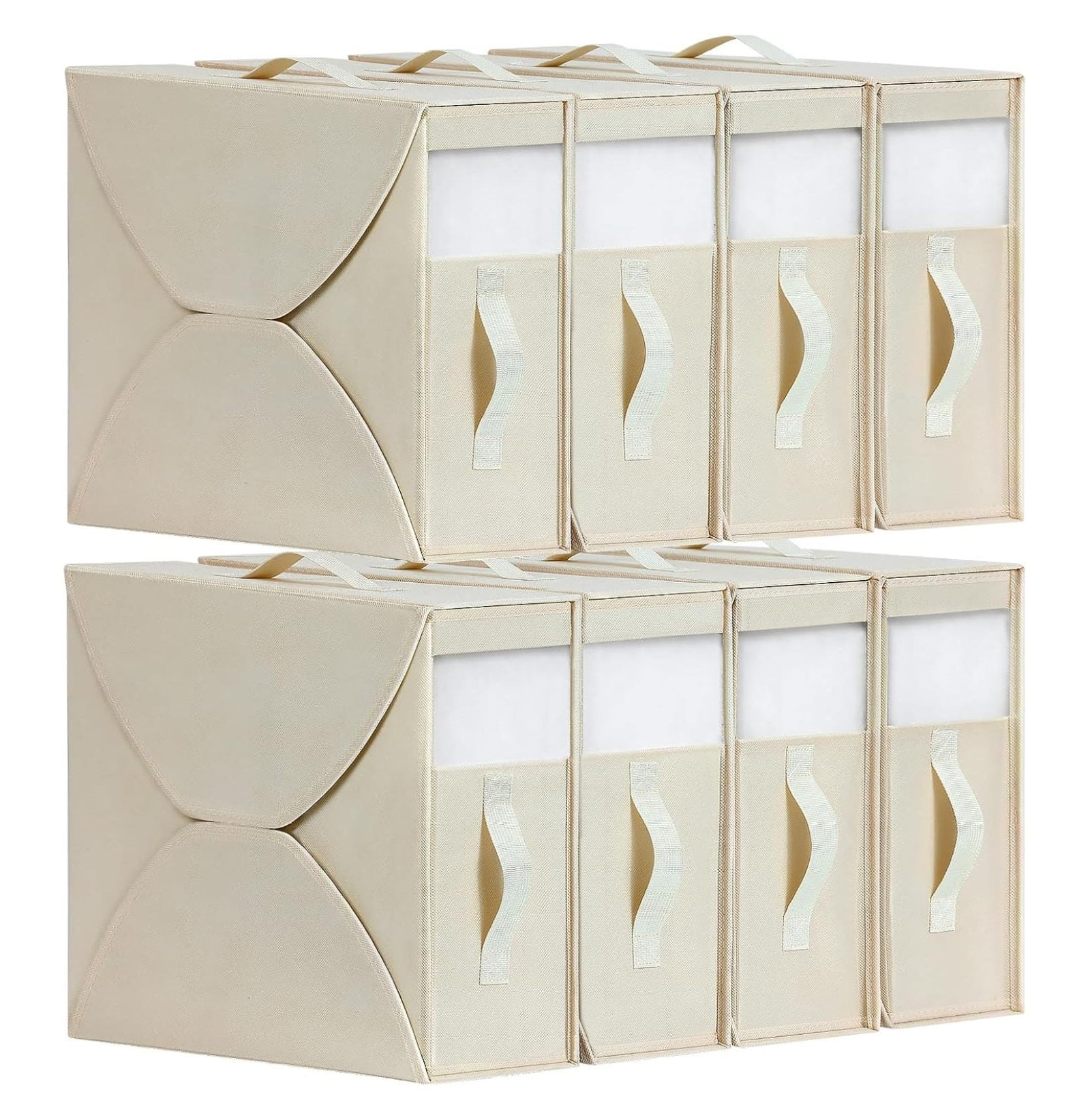 Bed Sheet Organizers 8 Pack, Foldable Linen Closet Storage, Bedding ...