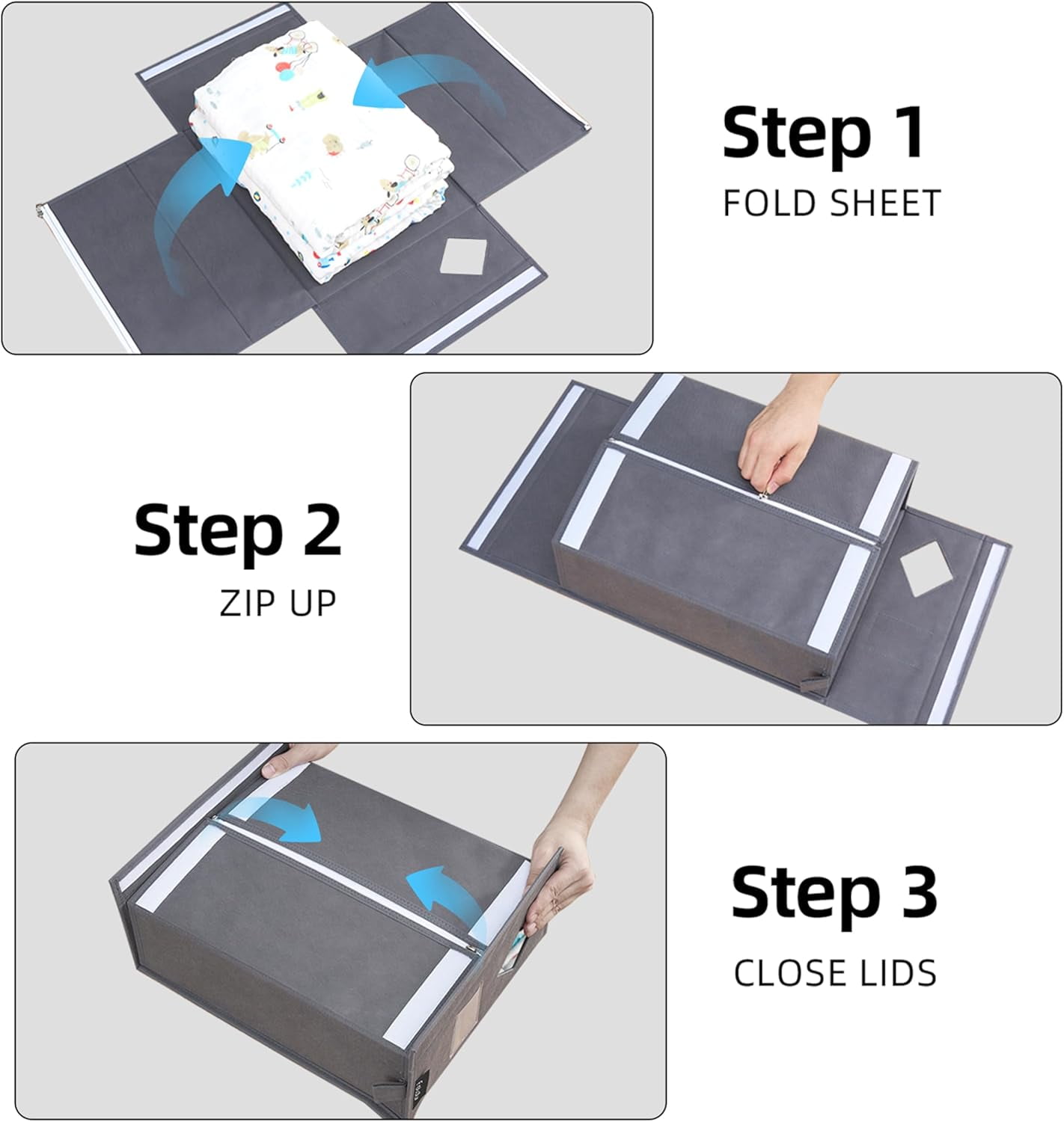 Bed Sheet Organizers and Storage 4 Pack, Bed Sheet Organizer for Linen ...