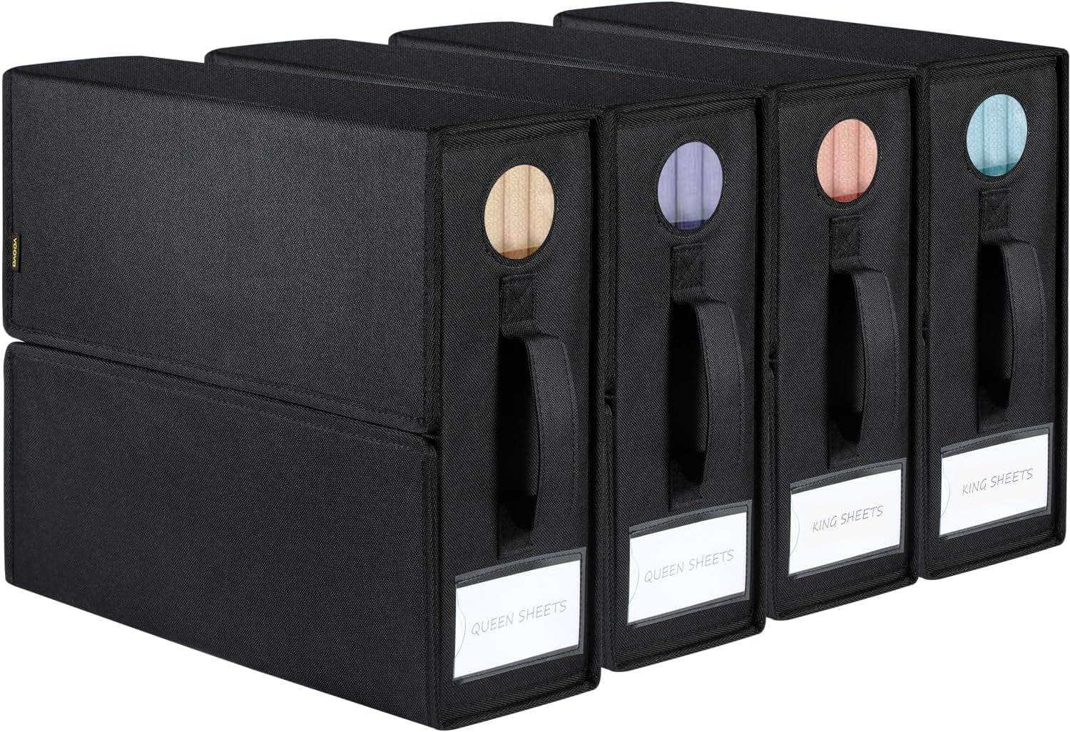 Bed Sheet Organizers and Storage 4 Pack,Foldable Sheet Organizer for ...