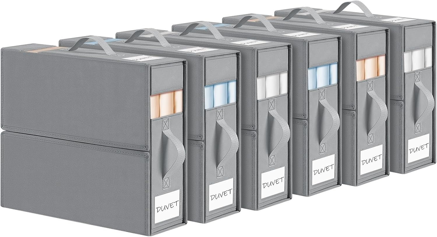 Bed Sheet Organizers and Storage 6 Pack - Foldable Sheet Organizer for ...