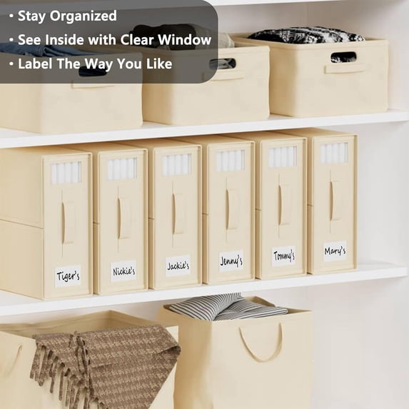 Bed Sheet Organizers and Storage 8 Pack, Foldable Linen Closet ...