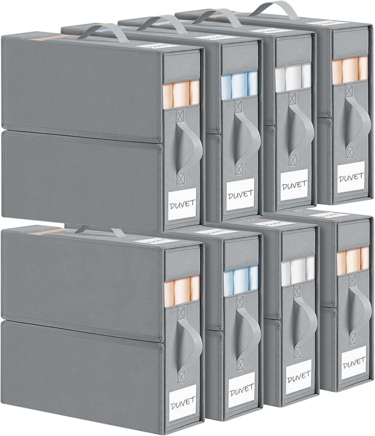 Bed Sheet Organizers and Storage 8 Pack - Foldable Sheet Organizer for ...