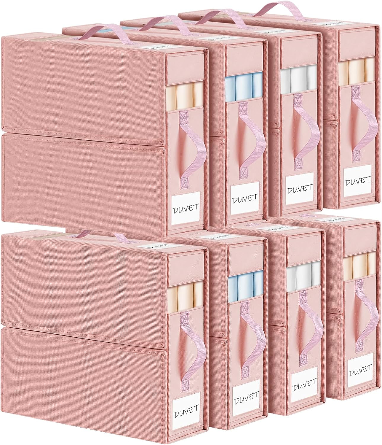 Bed Sheet Organizers and Storage 8 Pack - Foldable Sheet Organizer for ...