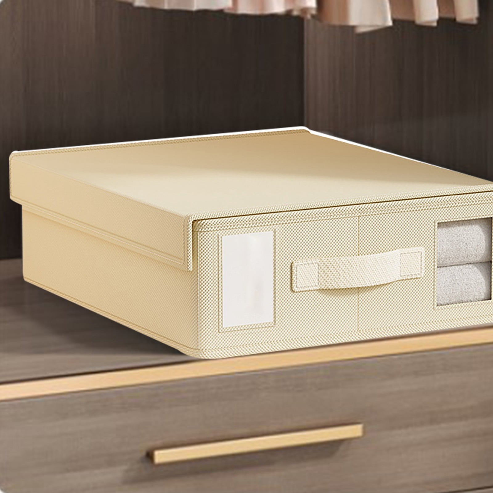 Bed Sheet Organizers and Storage for Closet-Linen Fabric Storage Box ...