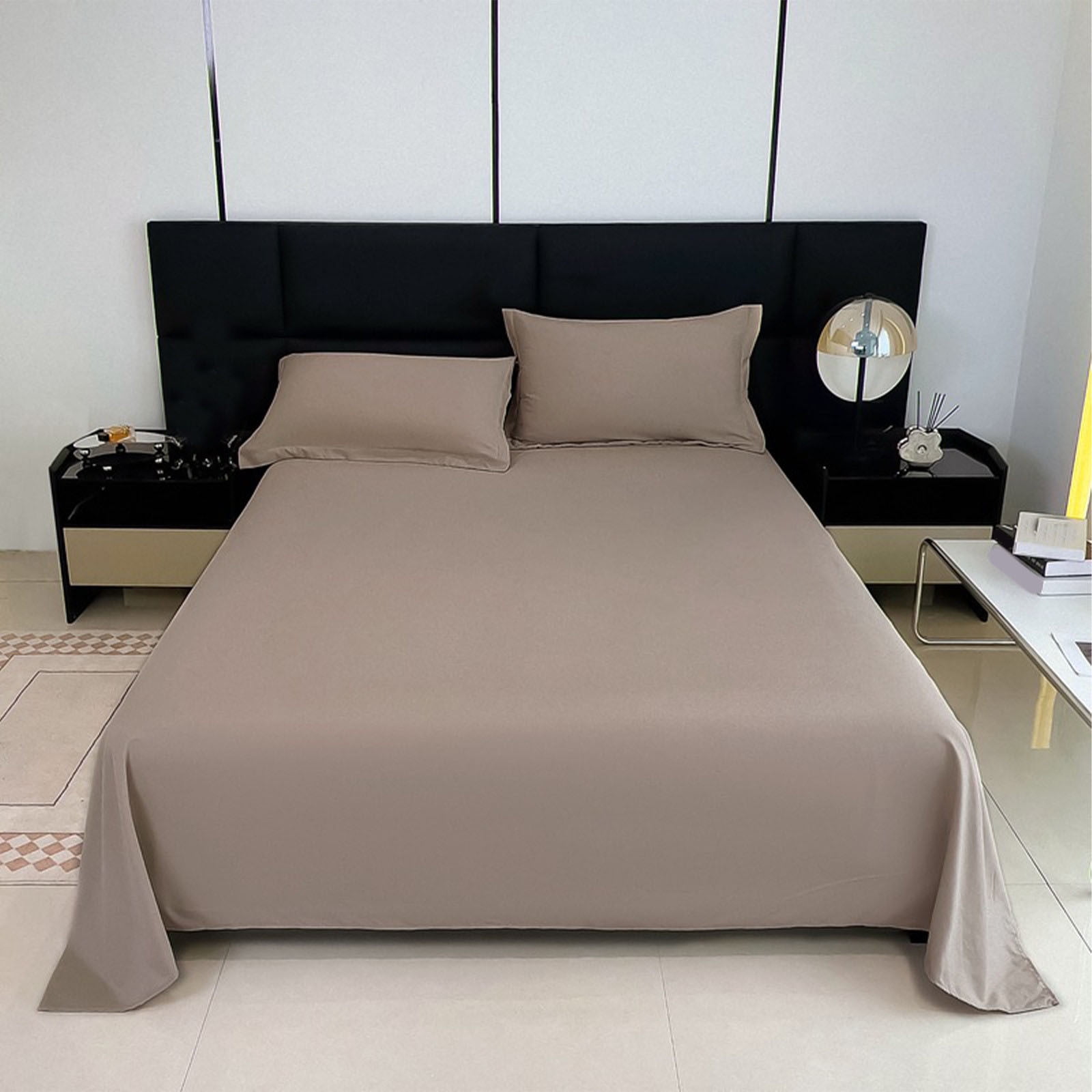 Bed Sheet Piece Dormitory By Skin Cotton Household Solid Color Plain Bed Sheet Piece Soft Sheet ...