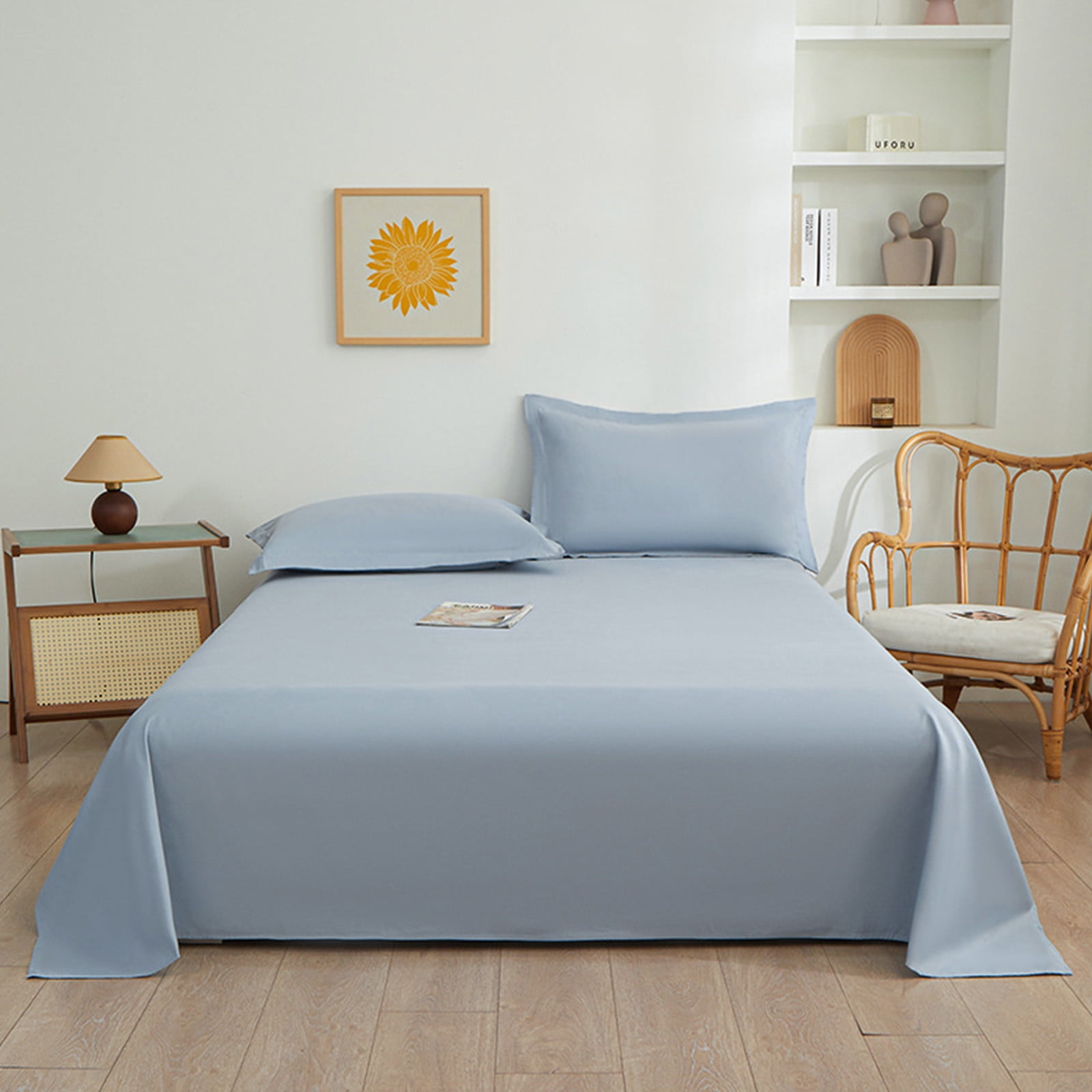 Bed Sheet Set, 3-Piece Polyester Sheet Set with Pillowcases, Soft ...