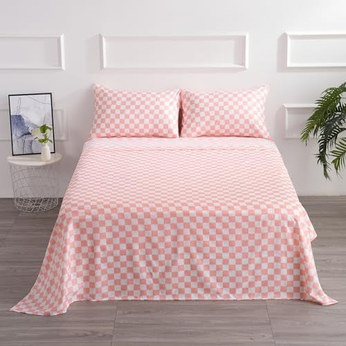 Bed Sheet Set 4 Piece -Full Size-Soft Durable Microfiber Bedding Sheet Set,Deep Pocket,Stain ...