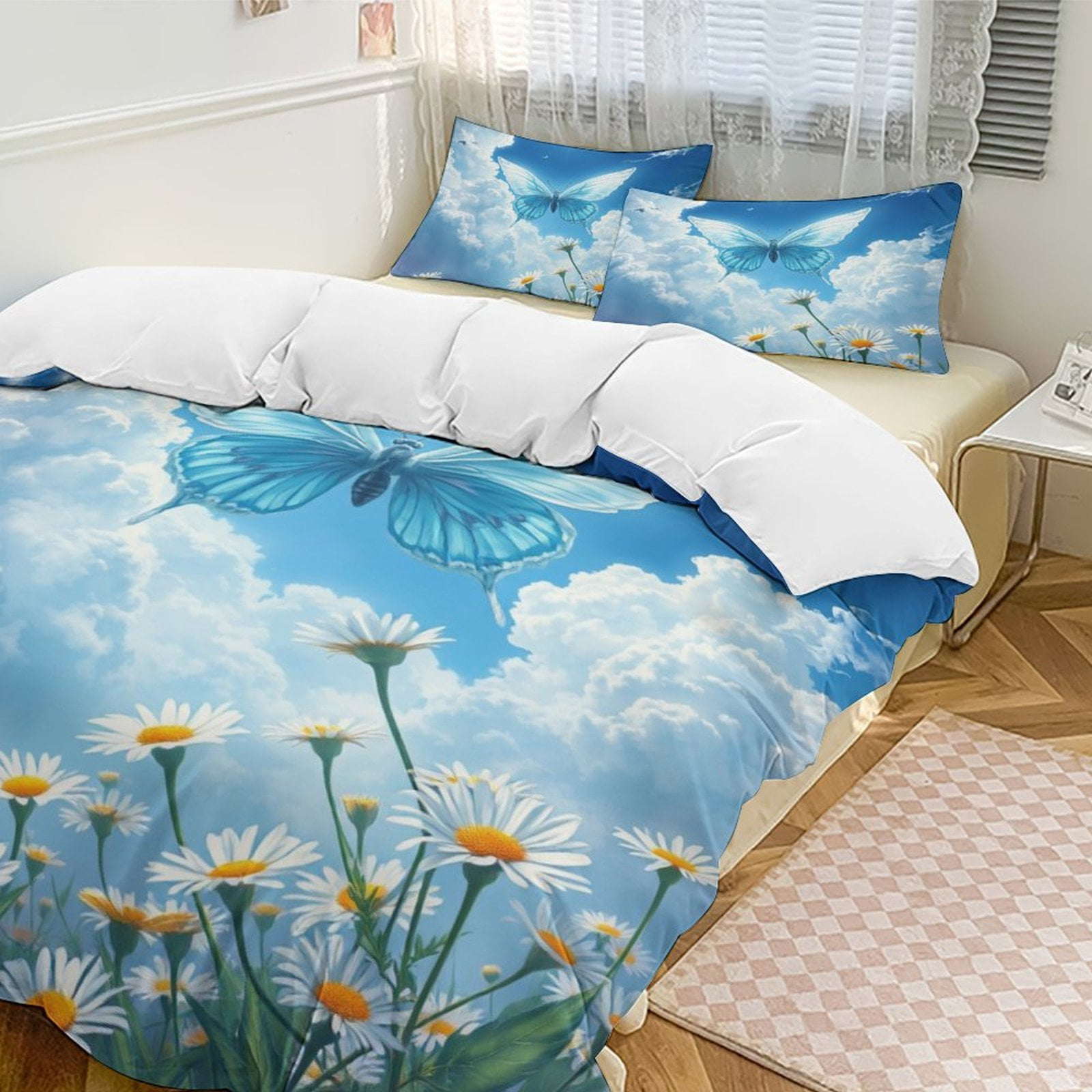 Bed Sheet Set Daisy Comforter Sets Themed Bedding Quilted Duvet ...