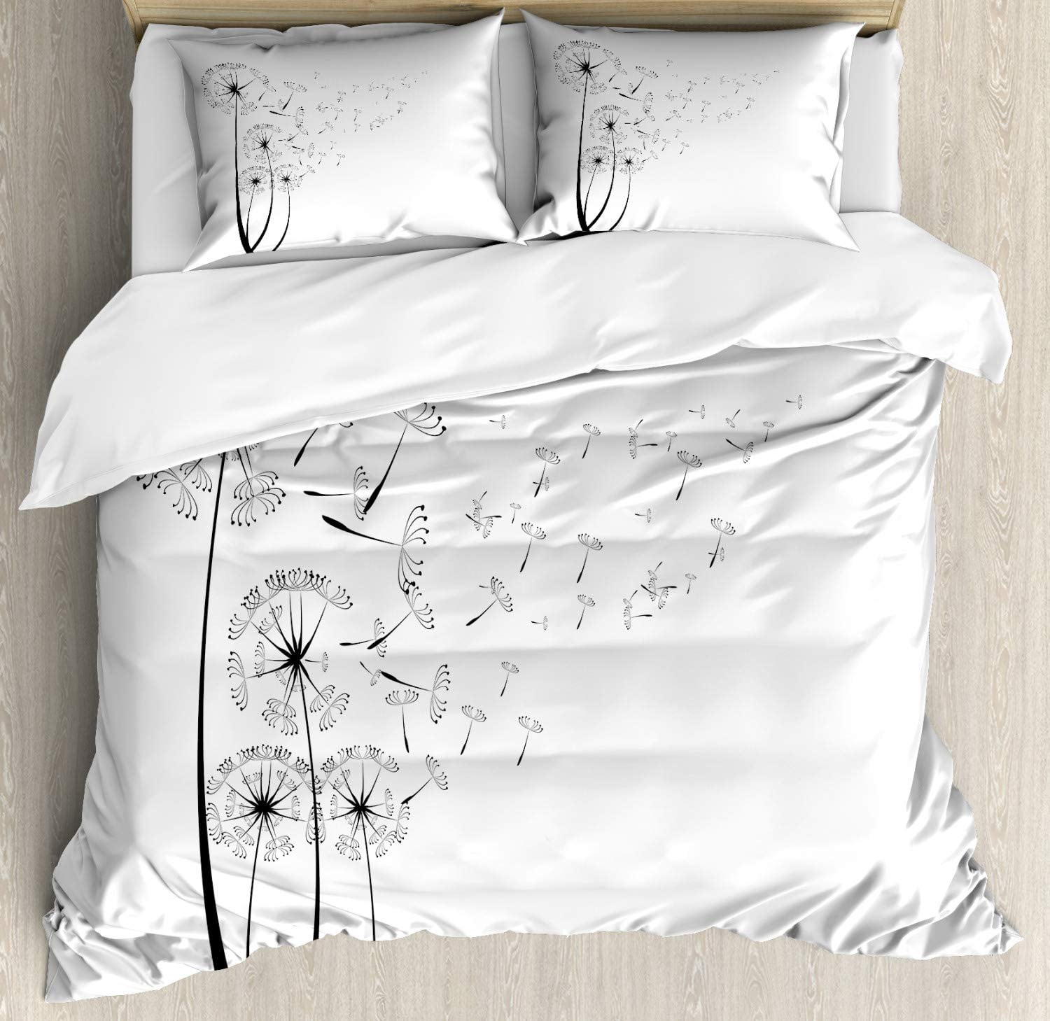 Bed Sheet Set Dandelion Dandelions Blowing in The Wind Fluffy Flower ...