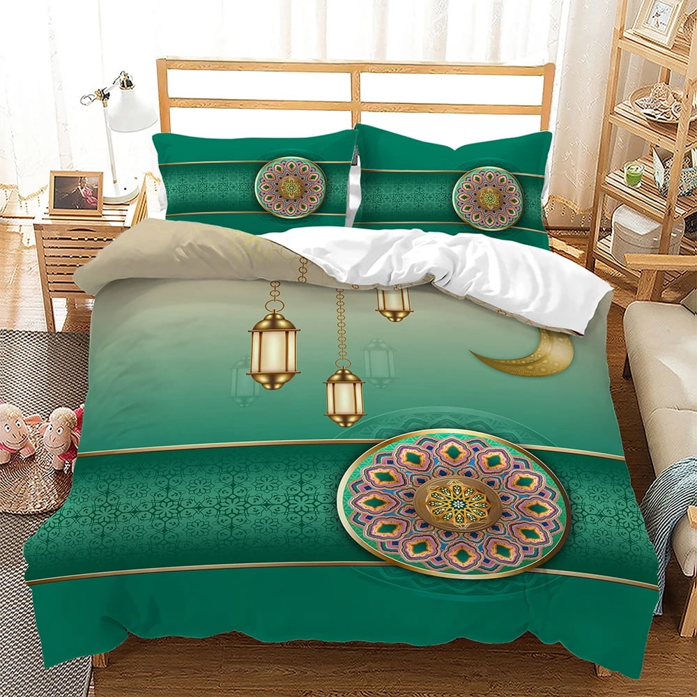 Bed Sheet Set Exotic Stars and Moon King Religious Themed Quilt Cover ...