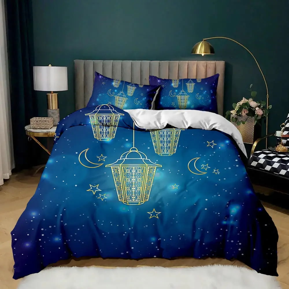 Bed Sheet Set Exotic Stars and Moon King Religious Themed Quilt Cover ...