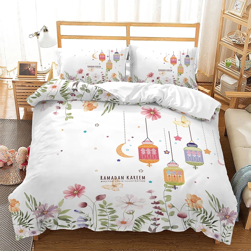 Bed Sheet Set Exotic Stars and Moon King Religious Themed Quilt Cover ...