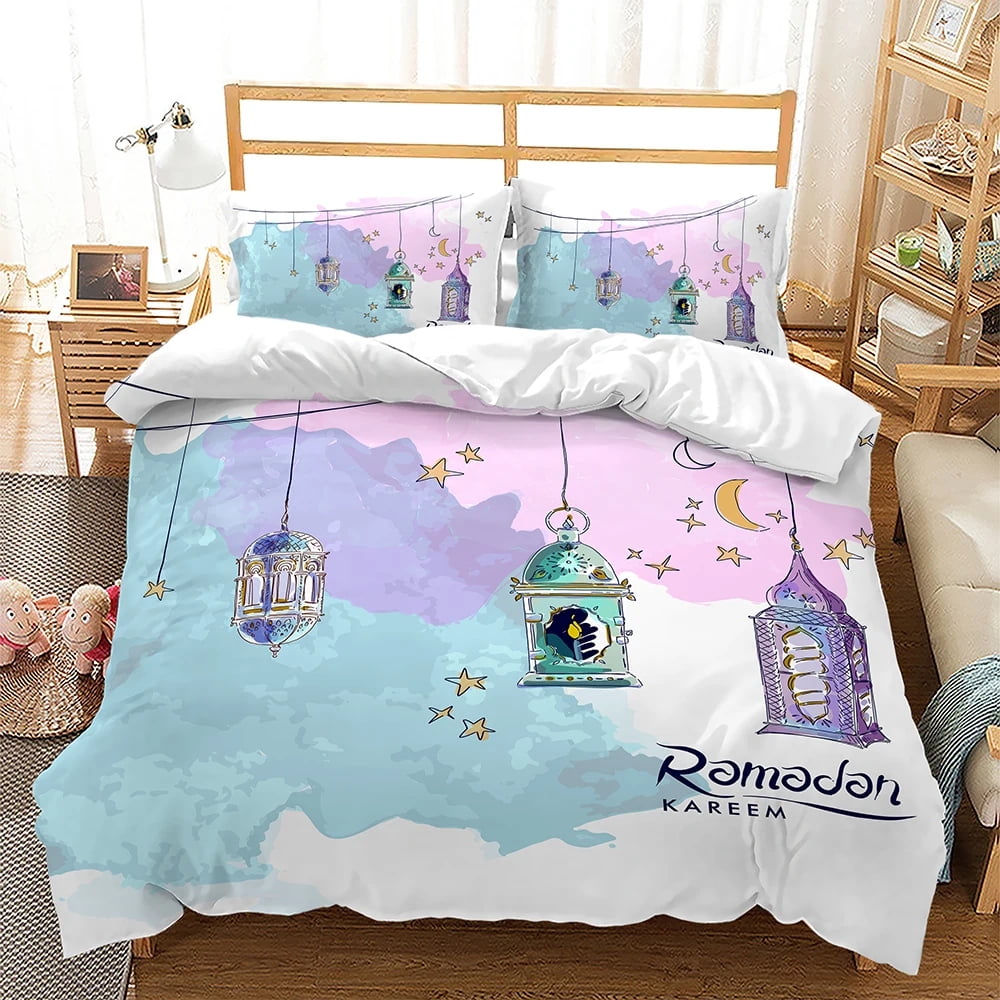 Bed Sheet Set Exotic Stars and Moon King Religious Themed Quilt Cover ...