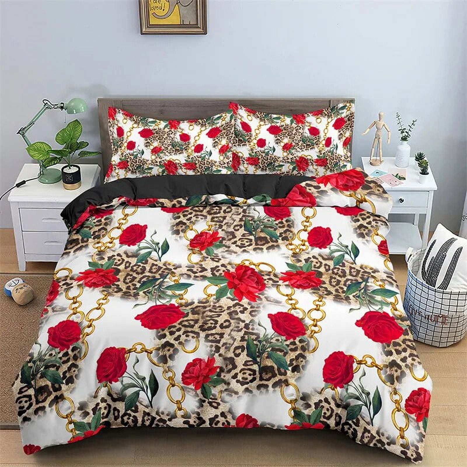 Bed Sheet Set Luxury Simple Soft Comfortable Floral Print Quilt Cover ...
