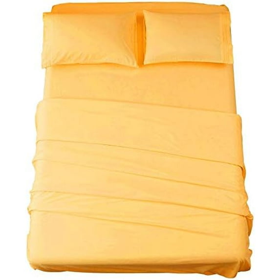 Bed Sheet Set Super Soft Microfiber 1800 Thread Count Luxury Egyptian ...