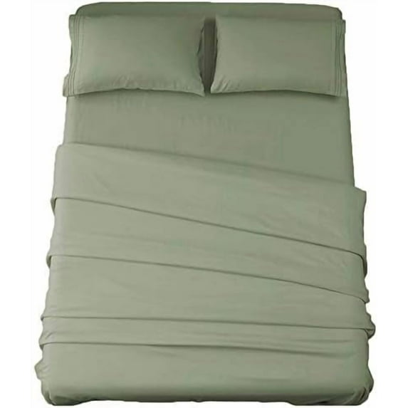 Bed Sheet Set Super Soft Microfiber 1800 Thread Count Luxury Egyptian ...