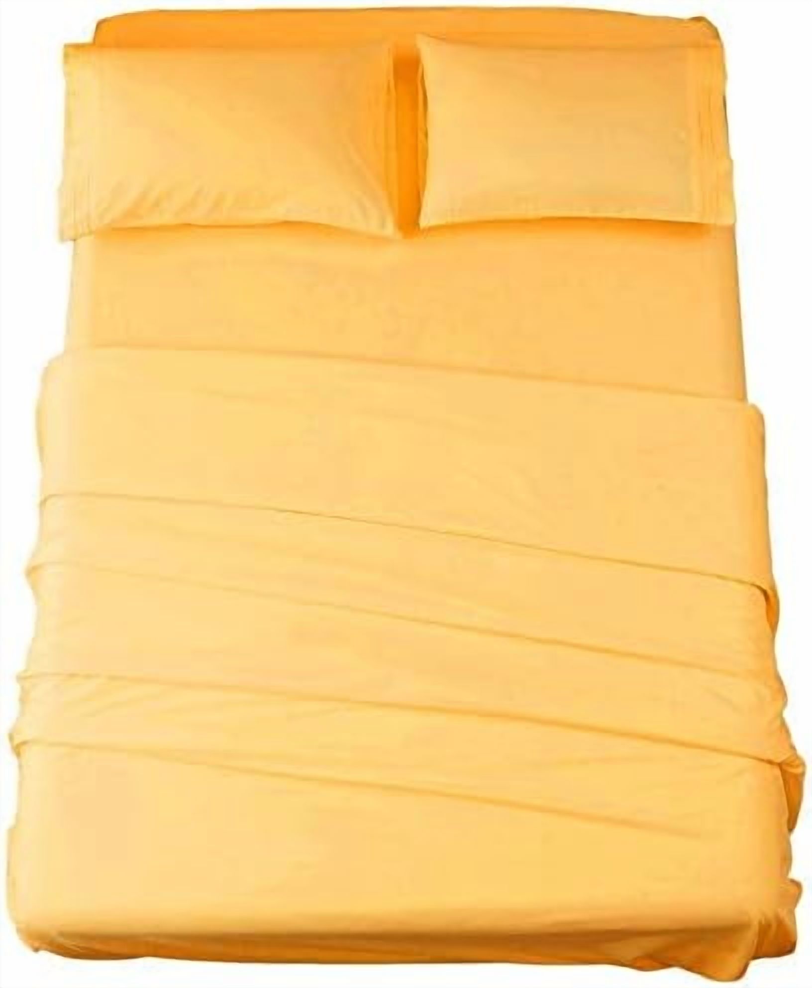 Bed Sheet Set Super Soft Microfiber 1800 Thread Count Luxury Egyptian ...