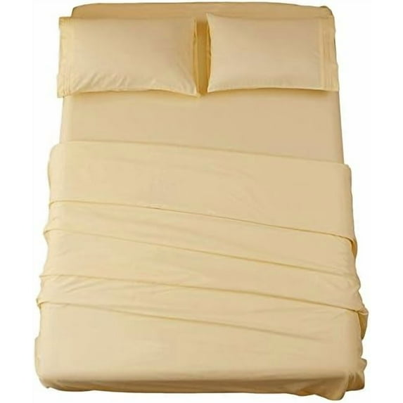 Bed Sheet Set Super Soft Microfiber 1800 Thread Count Luxury Egyptian ...