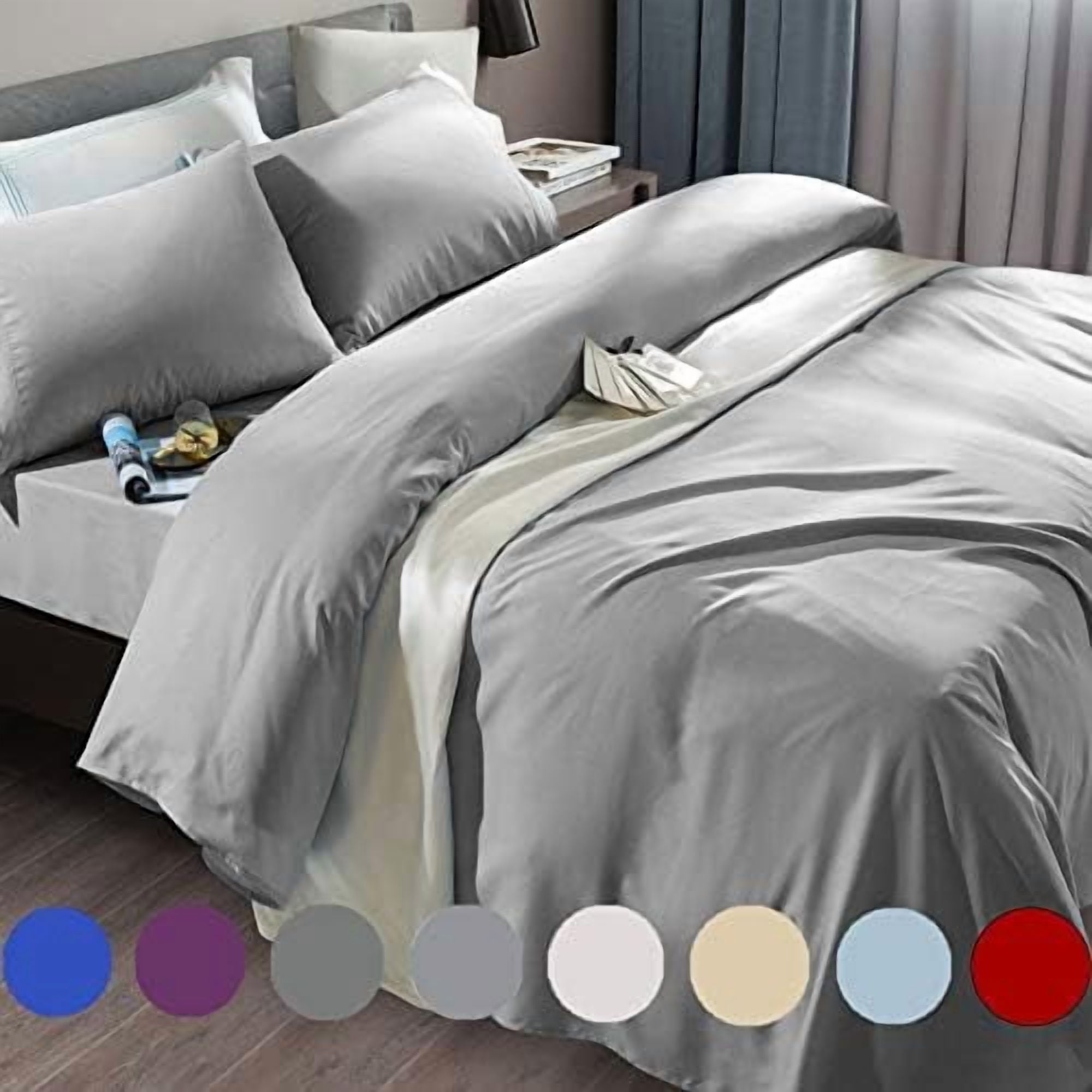 Bed Sheet Set Super Soft Microfiber 1800 Thread Count Luxury Egyptian ...