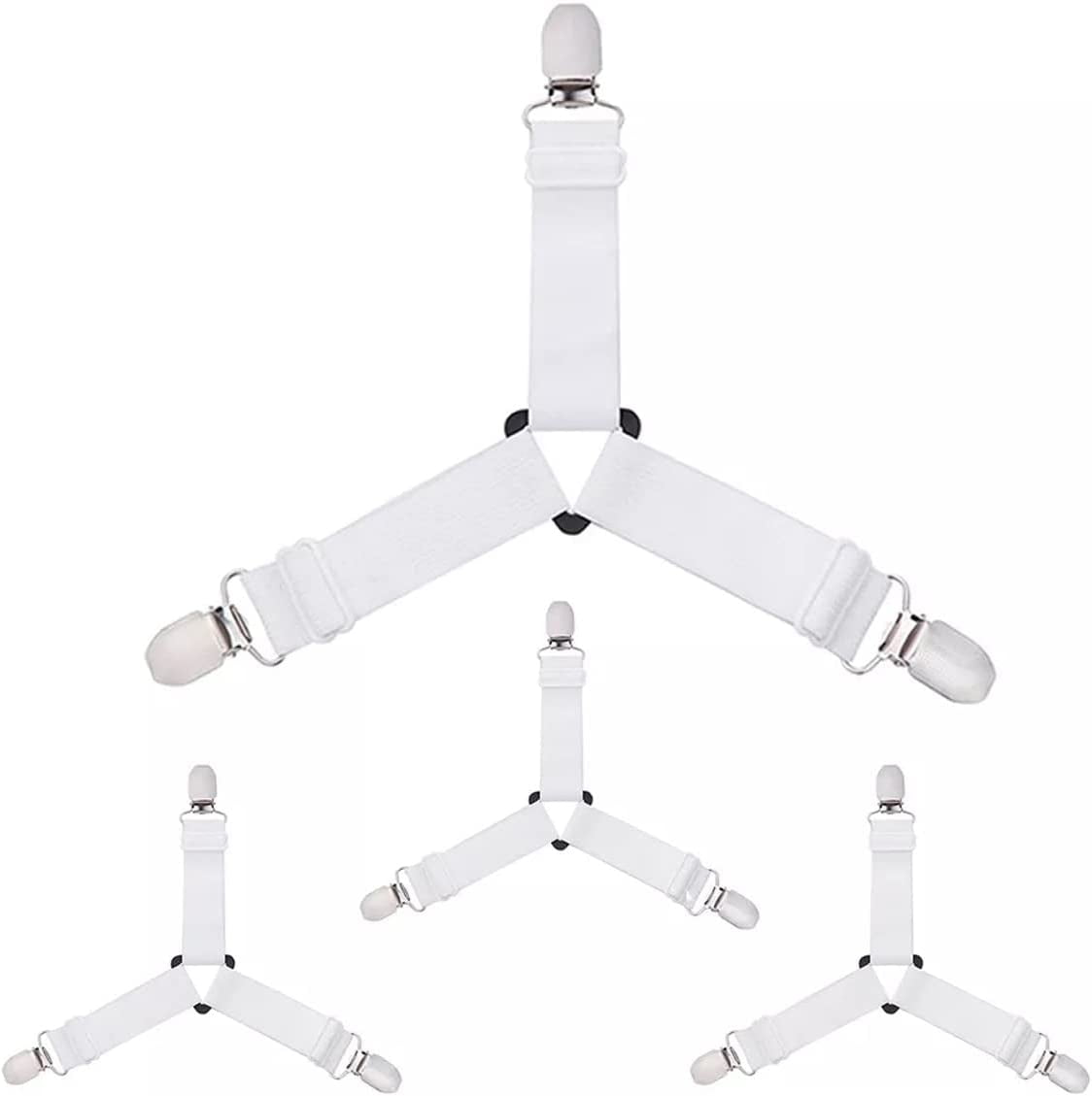 Bed Sheet Straps Fasteners, Fitted Triangle Sheet Clips Mattress Clips ...