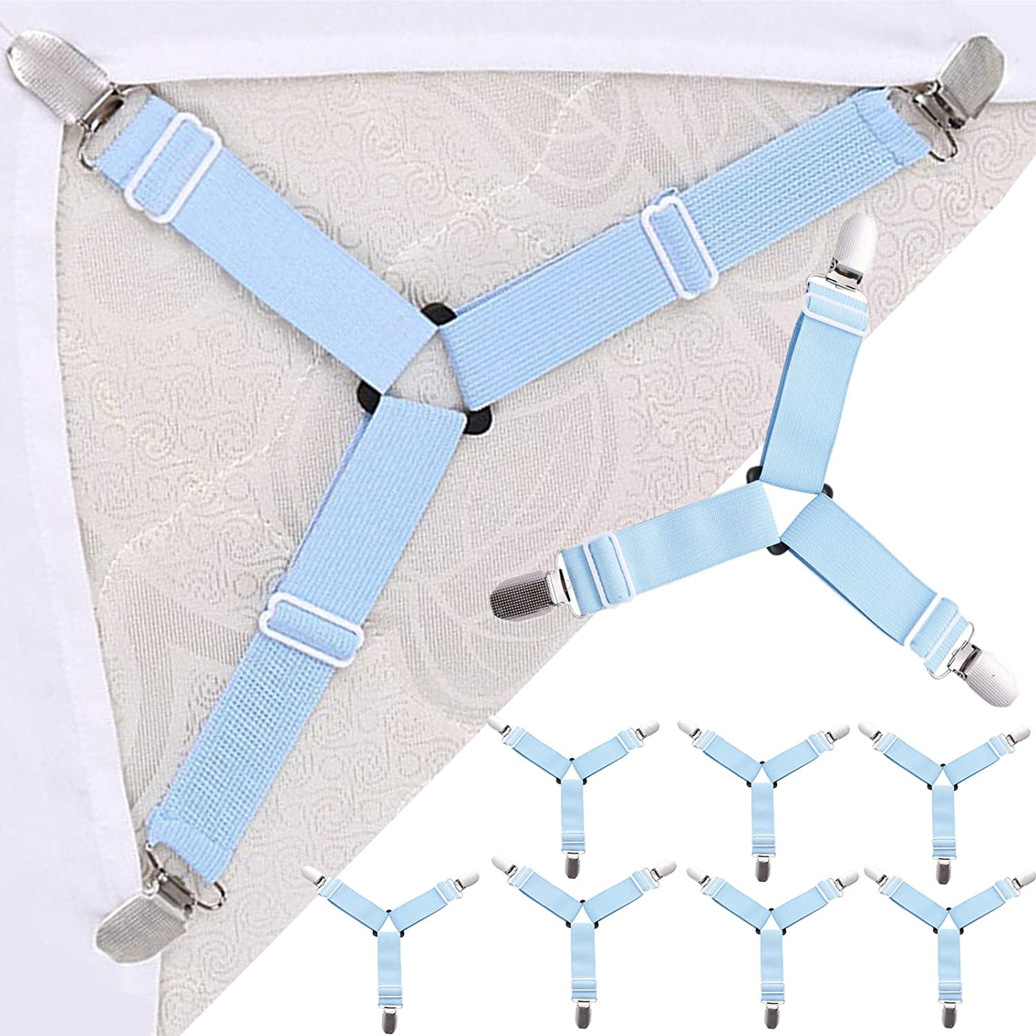 Bed Sheet Straps Set 8 pcs, Bed Sheet Holder Straps for Corners, Bed ...
