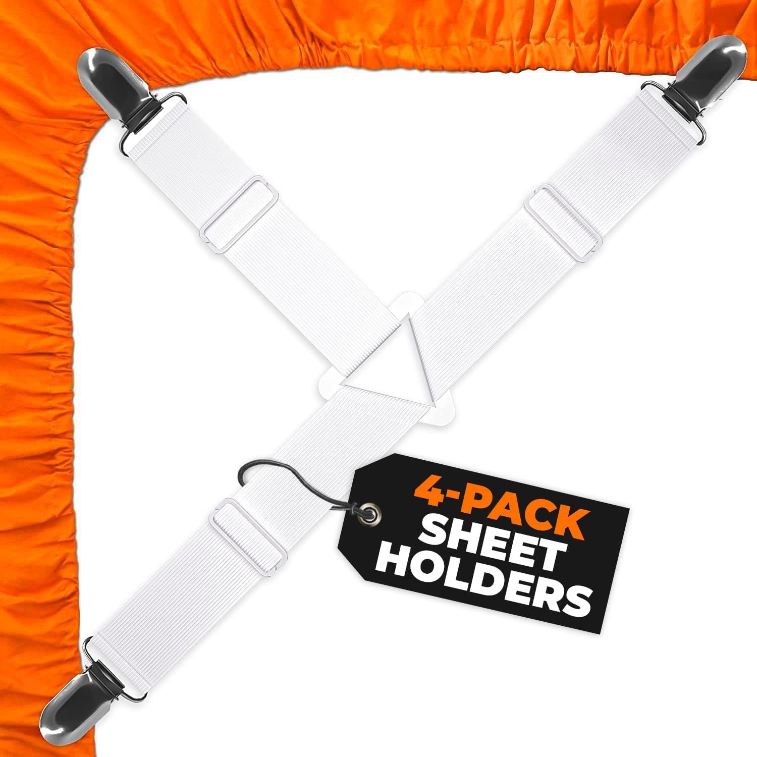 Bed Sheet Straps Set | Easy to Use Adjustable Elastic Fasteners with ...