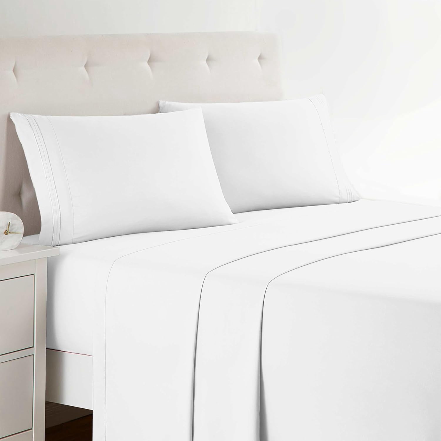 Bed Sheets, Premier 1800 Series 4 Piece Sheet Set, Deep Pocket, Wrinkle ...