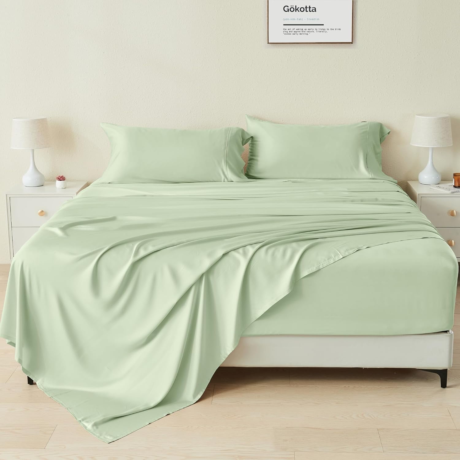 Bed Sheets Set, 100% Tanboocel® Rayon Derived from Bamboo Sheets ...