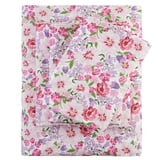 Bed Sheets Set, Soft Microfiber 4 Piece Queen Sheet Set,Bright Floral ...