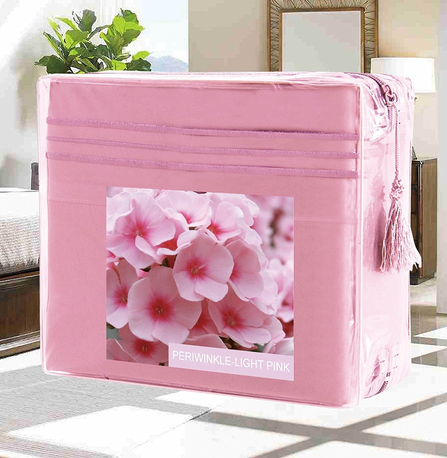 Bed Sheets Set Wrinkle-Free 1500 Series 4-Piece Bed Sheet Set - FLOWERS ...