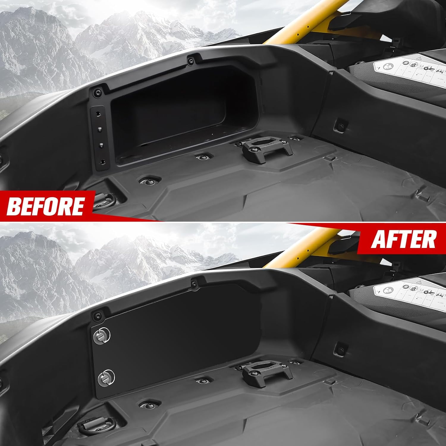 Bed Side Doors Cover Panels Kit for Can-Am Maverick R 2024+, Aluminum ...