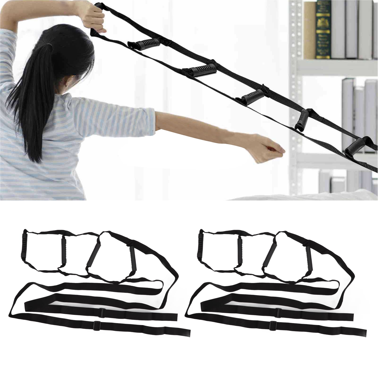 Bed Sit Up Helper, Four Sections Adjustable 2PCS Nylon Larger Handle ...