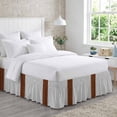 Bed Skirt Boho Brown Adjustable Elastic Wrap-Around Dust Ruffle with ...