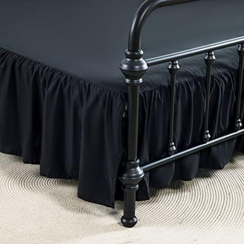 Bed Skirt Full Size Ruffled Bed Skirt with Split Corners, 14 Inch Drop ...