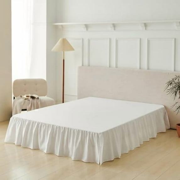 Bed Skirt Full Size Ruffled Bed Skirt with Split Corners, Full Bed ...