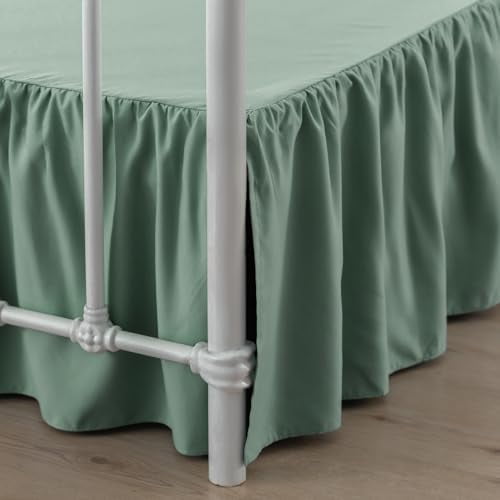 Bed Skirt Full Size Ruffled Bed Skirts with Split Corners, 16 Inch Drop ...